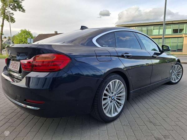 Blue BMW 418 Gran Coupe 2015 in Utena, with an engine capacity of 2.00 L and mileage of 244 thousand km for 10950 €, photo 8 on AUTOMOTO.COM.LV