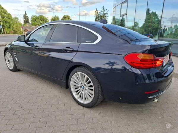 Blue BMW 418 Gran Coupe 2015 in Utena, with an engine capacity of 2.00 L and mileage of 244 thousand km for 10950 €, photo 9 on AUTOMOTO.COM.LV