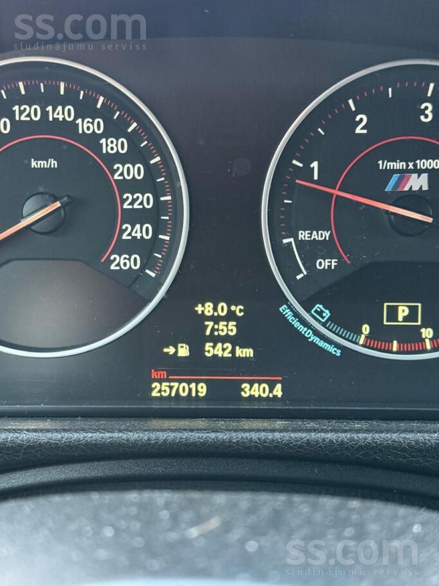 Black BMW 420 2014 in Riga, with an engine capacity of 2.00 L and mileage of 258 thousand km for 11999 €, photo 8 on AUTOMOTO.COM.LV