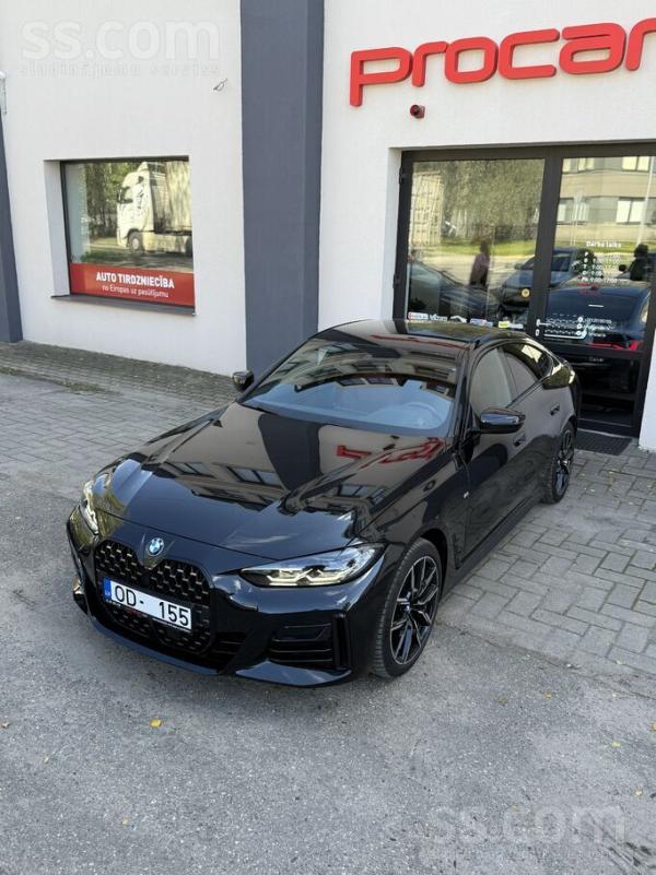 Black BMW 420 2022 in Riga, with an engine capacity of 2.00 L and mileage of 62 thousand km for 34900 €, photo 4 on AUTOMOTO.COM.LV