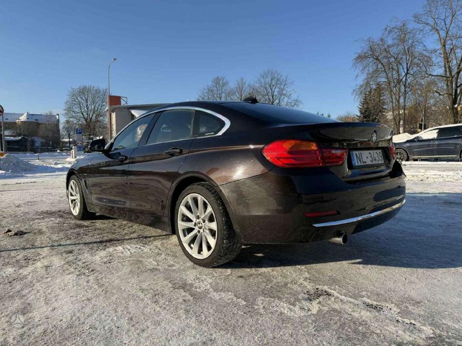 Black BMW 420 2015 in Vilnius, with an engine capacity of 2.00 L and mileage of 145 thousand km for 17000 €, photo 2 on AUTOMOTO.COM.LV