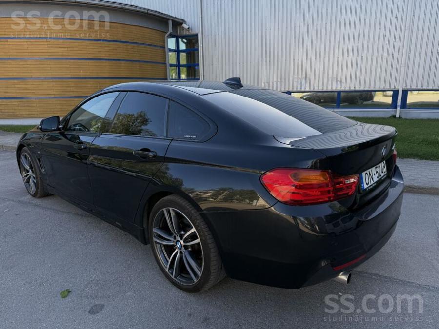 Black BMW 420 2015 in Riga, with an engine capacity of 2.00 L and mileage of 129 thousand km for 14700 €, photo 4 on AUTOMOTO.COM.LV