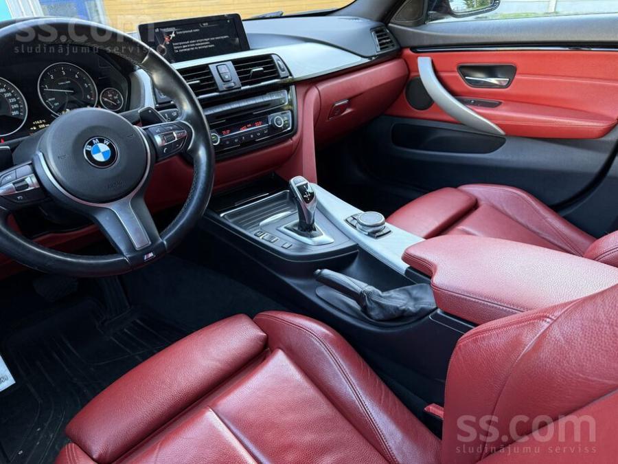 Black BMW 420 2015 in Riga, with an engine capacity of 2.00 L and mileage of 129 thousand km for 14700 €, photo 7 on AUTOMOTO.COM.LV