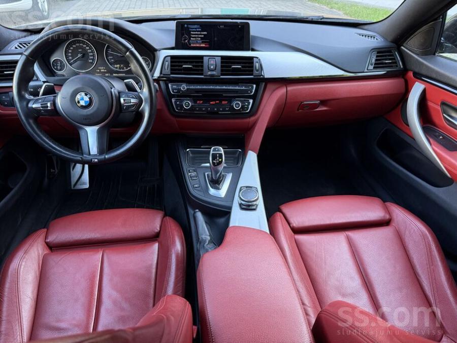 Black BMW 420 2015 in Riga, with an engine capacity of 2.00 L and mileage of 129 thousand km for 14700 €, photo 8 on AUTOMOTO.COM.LV