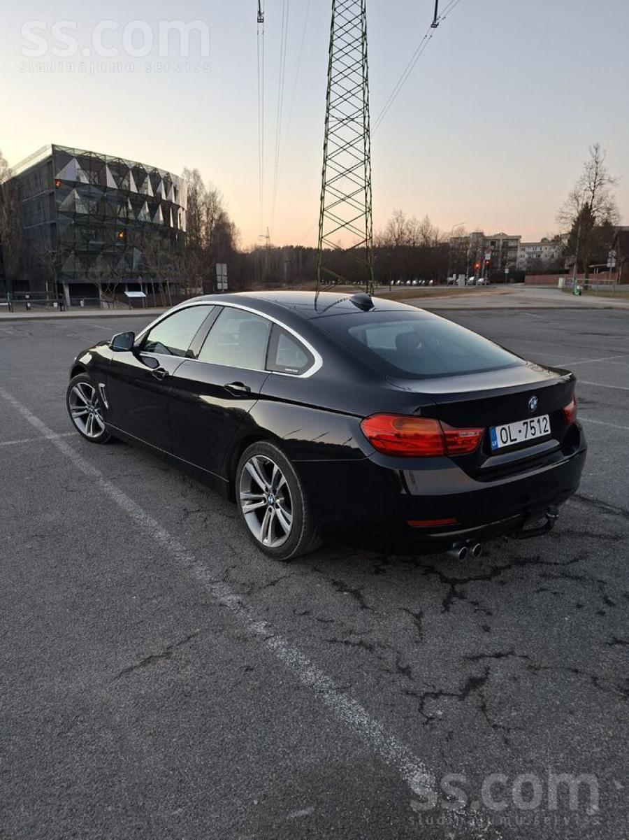 Black BMW 420 2017 in Riga, with an engine capacity of 2.00 L and mileage of 233 thousand km for 14300 €, photo 5 on AUTOMOTO.COM.LV
