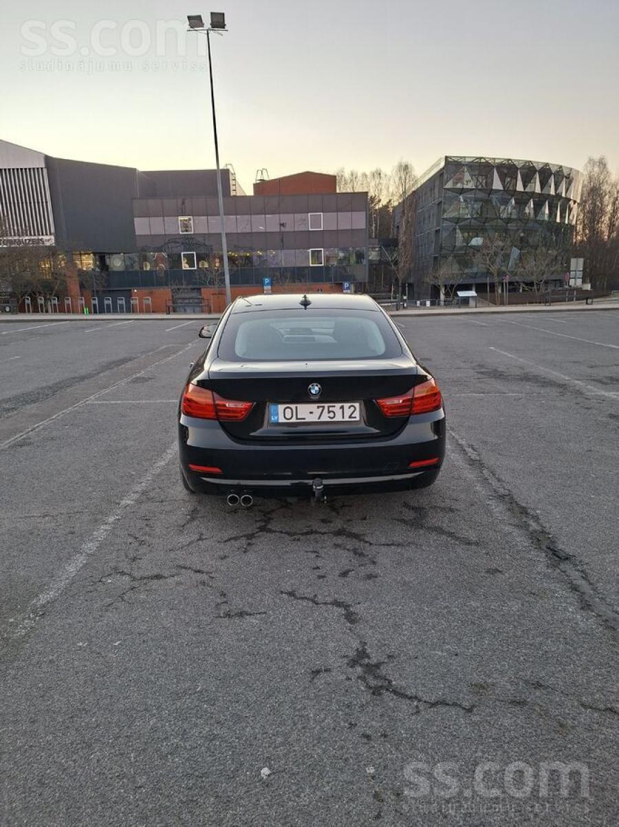 Black BMW 420 2017 in Riga, with an engine capacity of 2.00 L and mileage of 233 thousand km for 14300 €, photo 6 on AUTOMOTO.COM.LV