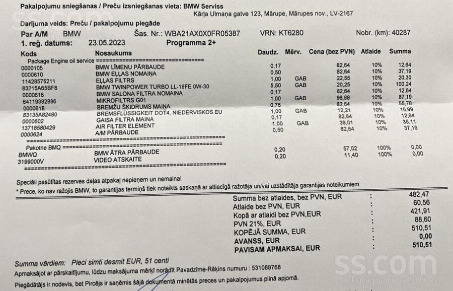 Melns BMW 420 2023 Rīga, ar dzinēja tilpumu 2.00 L un nobraukumu 41 tūkst. km par 41300 €, foto 15 vietnē AUTOMOTO.COM.LV
