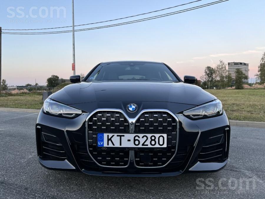 Black BMW 420 2023 in Riga, with an engine capacity of 2.00 L and mileage of 42 thousand km for 39950 €, photo 3 on AUTOMOTO.COM.LV