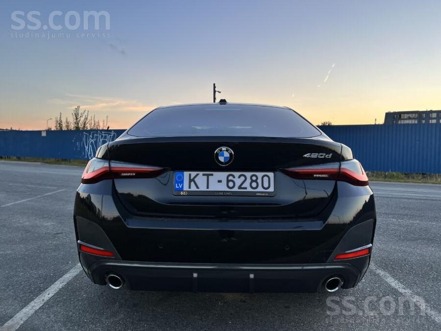 Black BMW 420 2023 in Riga, with an engine capacity of 2.00 L and mileage of 42 thousand km for 39950 €, photo 7 on AUTOMOTO.COM.LV