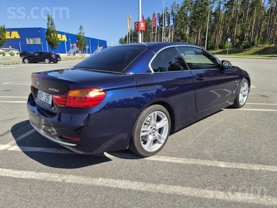 Blue BMW 420 2015 in Riga, with an engine capacity of 2.00 L and mileage of 156 thousand km for 17900 €, photo 11 on AUTOMOTO.COM.LV