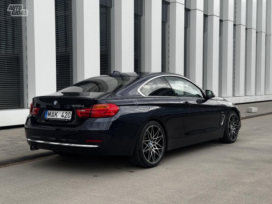 Blue BMW 420 2013 in Vilnius, with an engine capacity of 2.00 L and mileage of 34 thousand km for 11500 €, photo 4 on AUTOMOTO.COM.LV