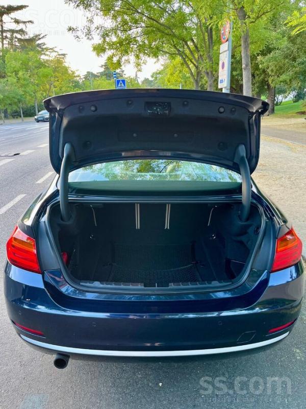 Blue BMW 420 2015 in Riga, with an engine capacity of 2.00 L and mileage of 215 thousand km for 14495 €, photo 6 on AUTOMOTO.COM.LV