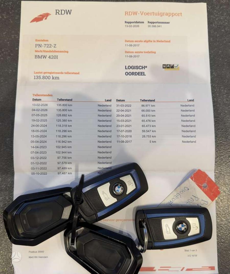 Zils BMW 420 2017 Kauņa, ar dzinēja tilpumu 2.00 L un nobraukumu 135 tūkst. km par 18900 €, foto 38 vietnē AUTOMOTO.COM.LV