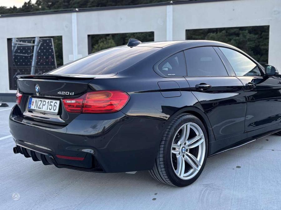 Melns BMW 420 Gran Coupe 2014 Viļņa, ar dzinēja tilpumu 2.00 L un nobraukumu 298 tūkst. km par 12699 €, foto 10 vietnē AUTOMOTO.COM.LV