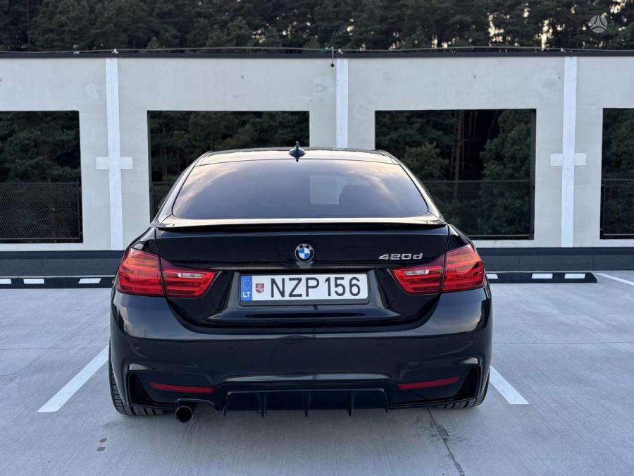 Melns BMW 420 Gran Coupe 2014 Viļņa, ar dzinēja tilpumu 2.00 L un nobraukumu 298 tūkst. km par 12699 €, foto 11 vietnē AUTOMOTO.COM.LV