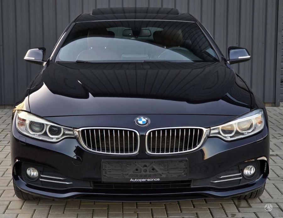 Black BMW 420 Gran Coupe 2015 in Kaunas, with an engine capacity of 2.00 L and mileage of 244 thousand km for 14250 €, photo 2 on AUTOMOTO.COM.LV