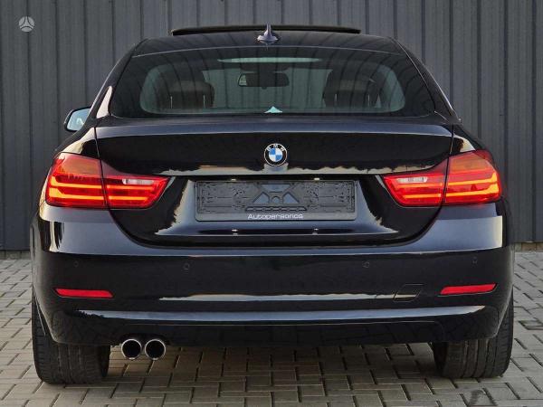 Black BMW 420 Gran Coupe 2015 in Kaunas, with an engine capacity of 2.00 L and mileage of 244 thousand km for 14250 €, photo 5 on AUTOMOTO.COM.LV