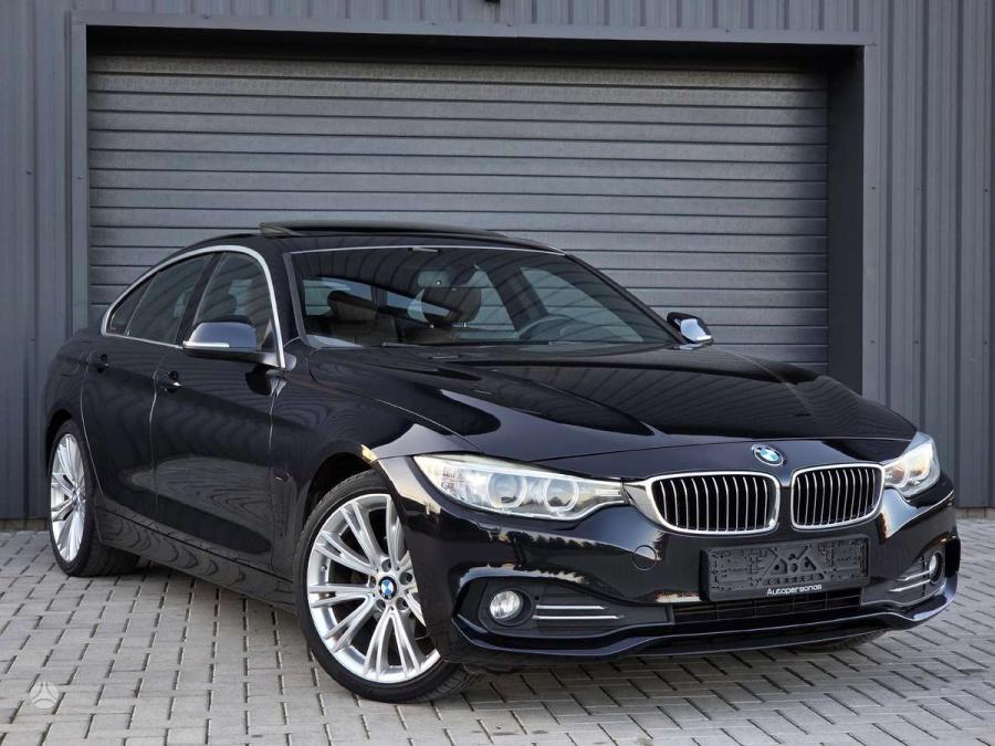 Black BMW 420 Gran Coupe 2015 in Kaunas, with an engine capacity of 2.00 L and mileage of 244 thousand km for 14250 €, photo 29 on AUTOMOTO.COM.LV