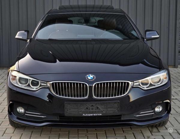Black BMW 420 Gran Coupe 2015 in Kaunas, with an engine capacity of 2.00 L and mileage of 244 thousand km for 14350 €, photo 2 on AUTOMOTO.COM.LV