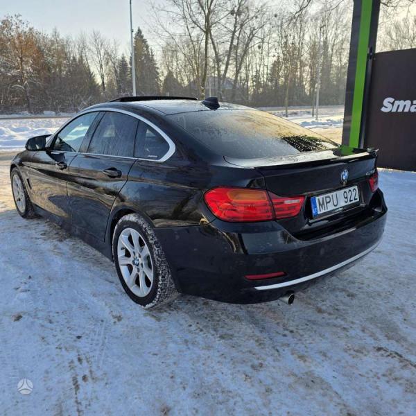 Black BMW 420 Gran Coupe 2015 in Jonava, with an engine capacity of 2.00 L and mileage of 340 thousand km for 9700 €, photo 3 on AUTOMOTO.COM.LV