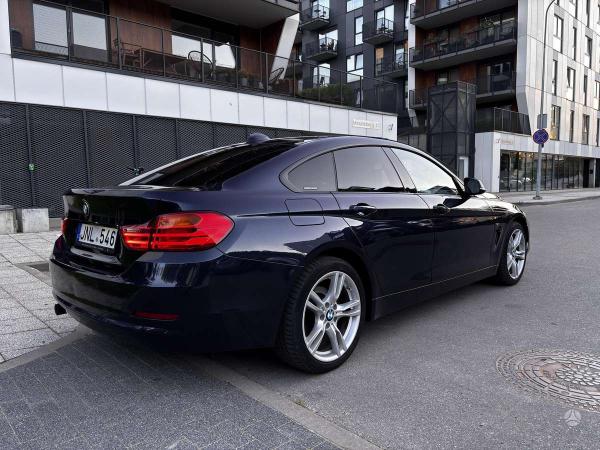 Blue BMW 420 Gran Coupe 2014 in Vilnius, with an engine capacity of 2.00 L and mileage of 259 thousand km for 10600 €, photo 3 on AUTOMOTO.COM.LV