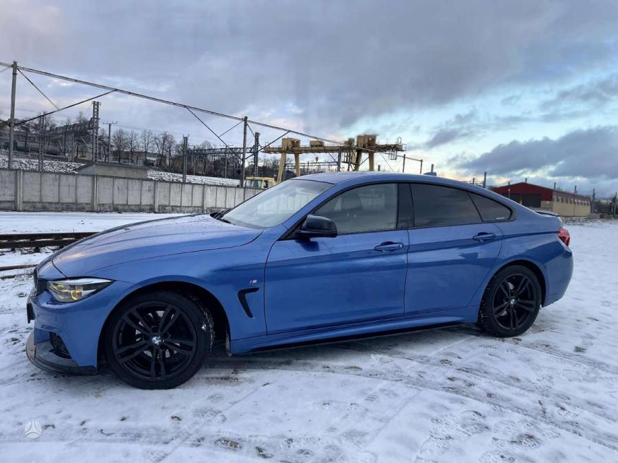 Blue BMW 420 Gran Coupe 2016 in Vilnius, with an engine capacity of 2.00 L and mileage of 193 thousand km for 15900 €, photo 3 on AUTOMOTO.COM.LV