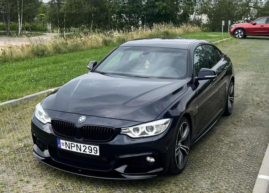 Blue BMW 420 Gran Coupe 2014 in Vilnius, with an engine capacity of 2.00 L and mileage of 309 thousand km for 10650 €, photo 3 on AUTOMOTO.COM.LV