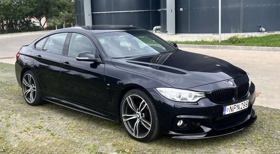 Blue BMW 420 Gran Coupe 2014 in Vilnius, with an engine capacity of 2.00 L and mileage of 309 thousand km for 10650 €, photo 4 on AUTOMOTO.COM.LV