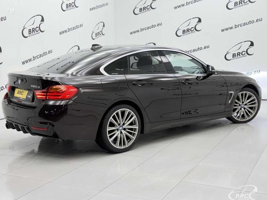 Brown BMW 420 Gran Coupe 2016 in Vilnius, with an engine capacity of 2.00 L and mileage of 131 thousand km for 14500 €, photo 4 on AUTOMOTO.COM.LV