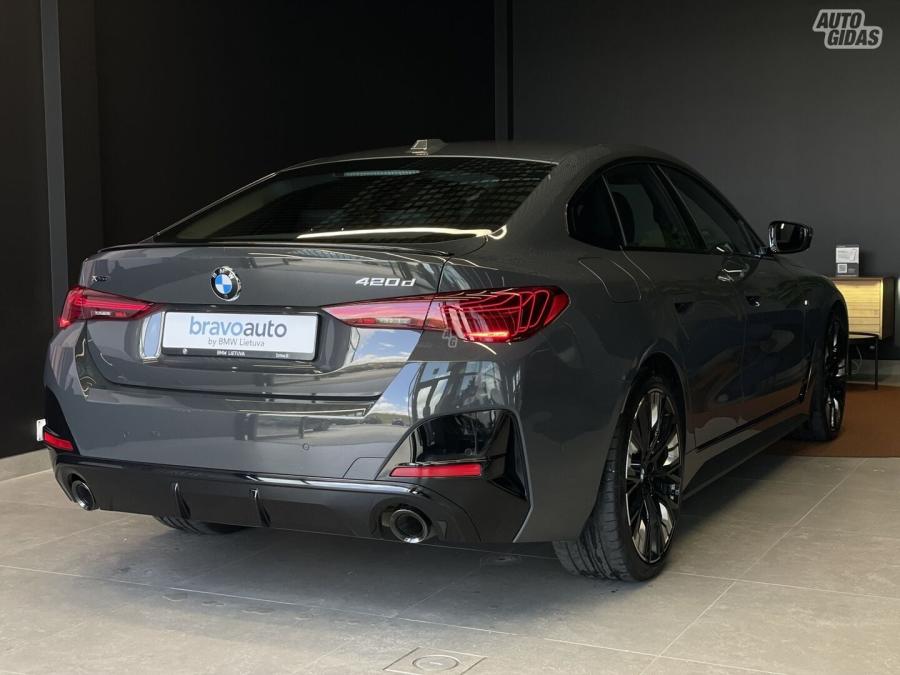 Pelēks BMW 420 Gran Coupe 2025 Klaipėda, ar dzinēja tilpumu 2.00 L un nobraukumu 40 tūkst. km par 49991 €, foto 5 vietnē AUTOMOTO.COM.LV