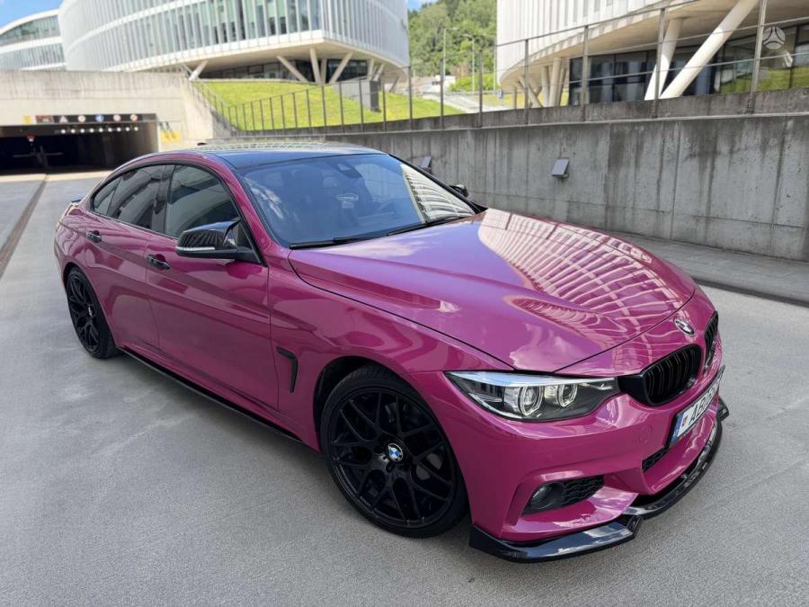 Red BMW 420 Gran Coupe 2018 in Vilnius, with an engine capacity of 2.00 L and mileage of 260 thousand km for 18500 €, photo 3 on AUTOMOTO.COM.LV