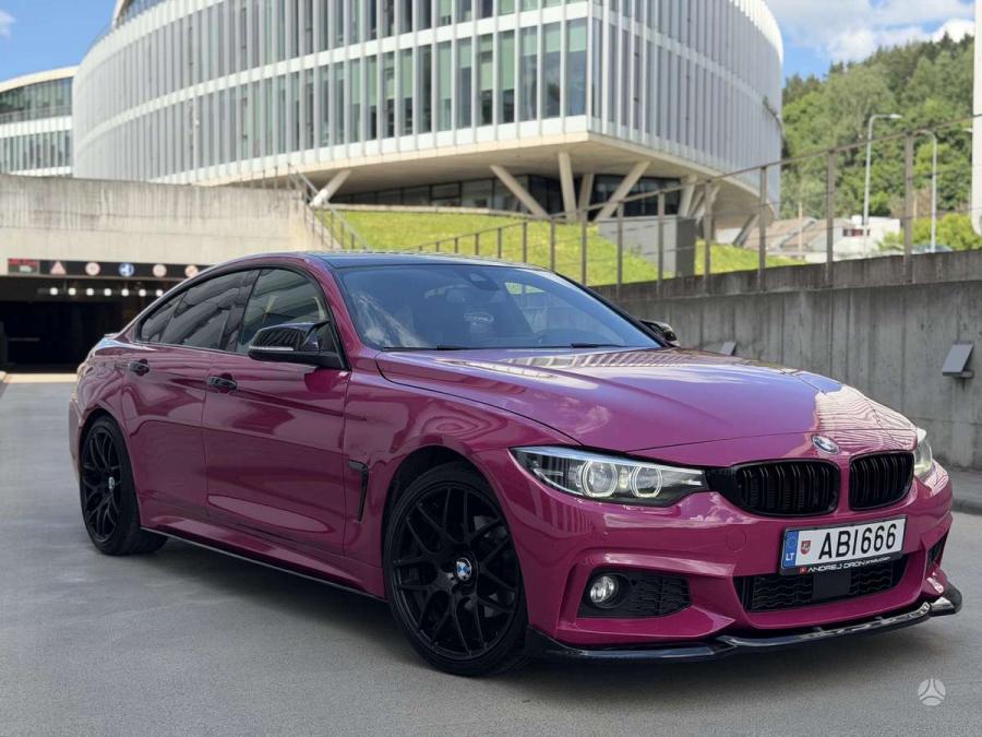 Red BMW 420 Gran Coupe 2018 in Vilnius, with an engine capacity of 2.00 L and mileage of 260 thousand km for 18500 €, photo 5 on AUTOMOTO.COM.LV