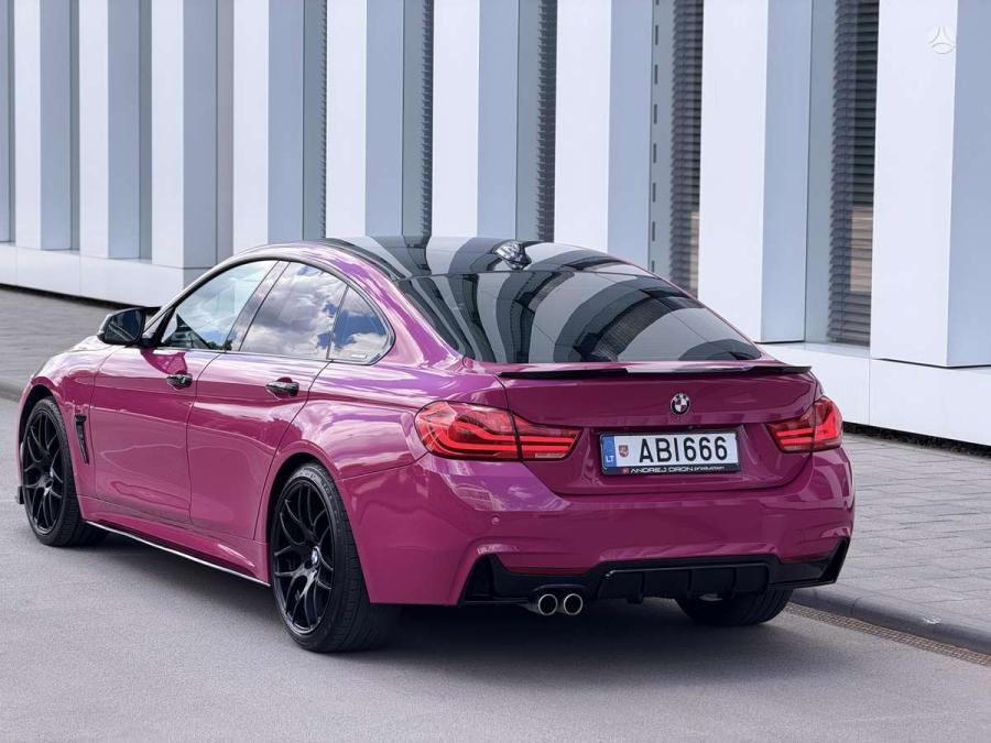 Red BMW 420 Gran Coupe 2018 in Vilnius, with an engine capacity of 2.00 L and mileage of 260 thousand km for 18500 €, photo 18 on AUTOMOTO.COM.LV