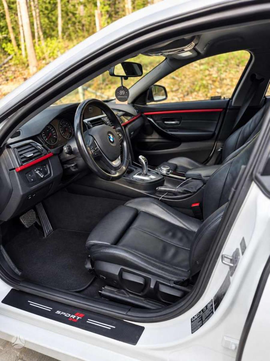 White BMW 420 Gran Coupe 2014 in Vilnius, with an engine capacity of 2.00 L and mileage of 265 thousand km for 11700 €, photo 13 on AUTOMOTO.COM.LV