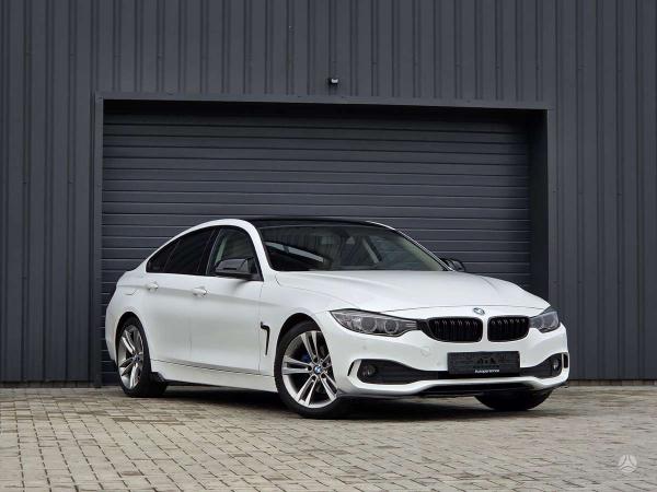 White BMW 420 Gran Coupe 2015 in Kaunas, with an engine capacity of 2.00 L and mileage of 297 thousand km for 14250 €, photo 1 on AUTOMOTO.COM.LV
