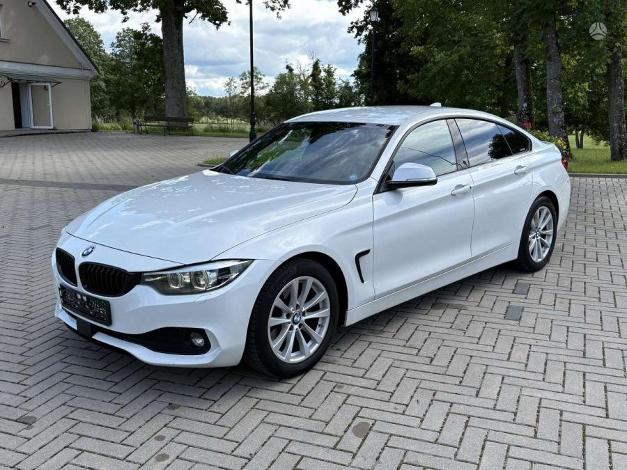 White BMW 420 Gran Coupe 2018 in Kaunas, with an engine capacity of 2.00 L and mileage of 216 thousand km for 15350 €, photo 3 on AUTOMOTO.COM.LV