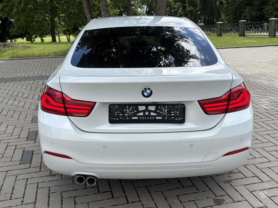White BMW 420 Gran Coupe 2018 in Kaunas, with an engine capacity of 2.00 L and mileage of 216 thousand km for 15350 €, photo 15 on AUTOMOTO.COM.LV