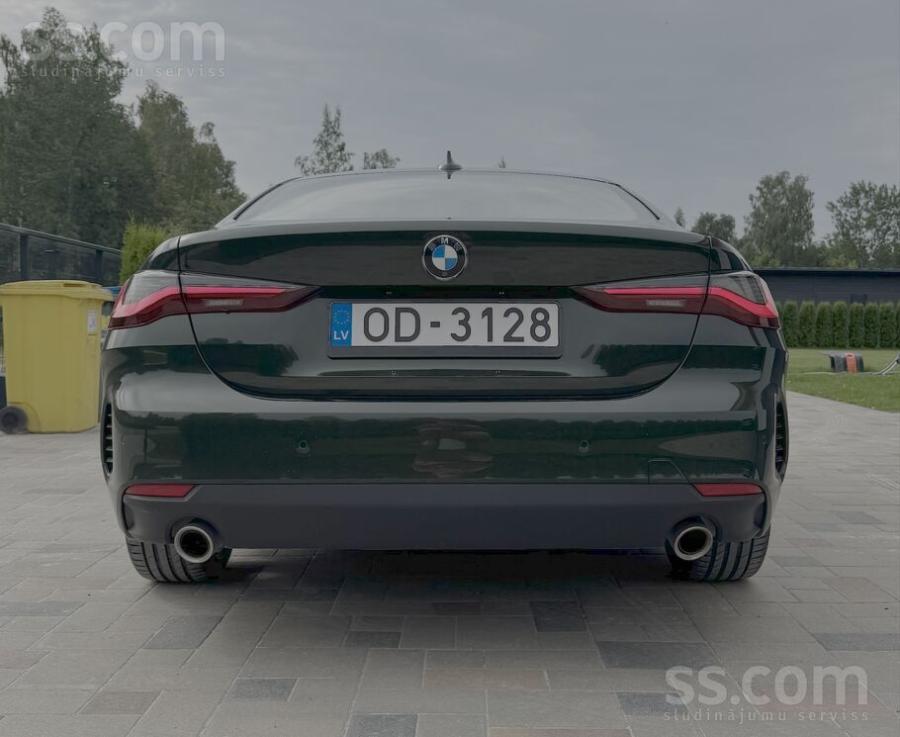 Green BMW 420 2021 in Jelgava, with an engine capacity of 2.00 L and mileage of 93 thousand km for 32500 €, photo 5 on AUTOMOTO.COM.LV