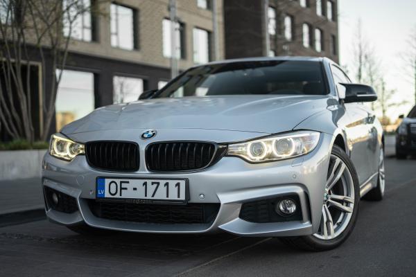 Grey BMW 420 2014 in Riga, with an engine capacity of 2.00 L and mileage of 288 thousand km for 12990 €, photo 1 on AUTOMOTO.COM.LV