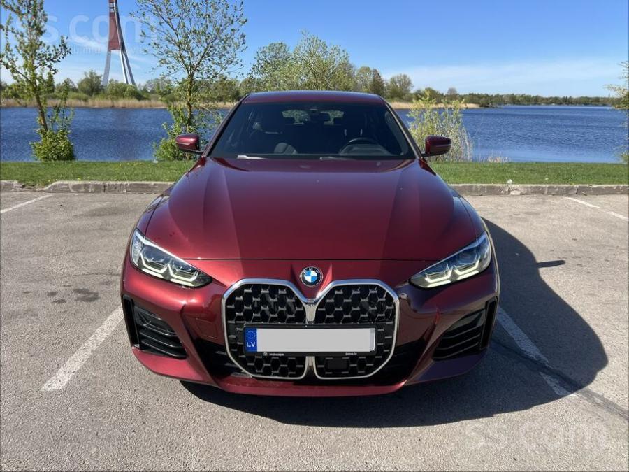 Red BMW 420 2021 in Riga, with an engine capacity of 2.00 L and mileage of 64 thousand km for 36000 €, photo 1 on AUTOMOTO.COM.LV