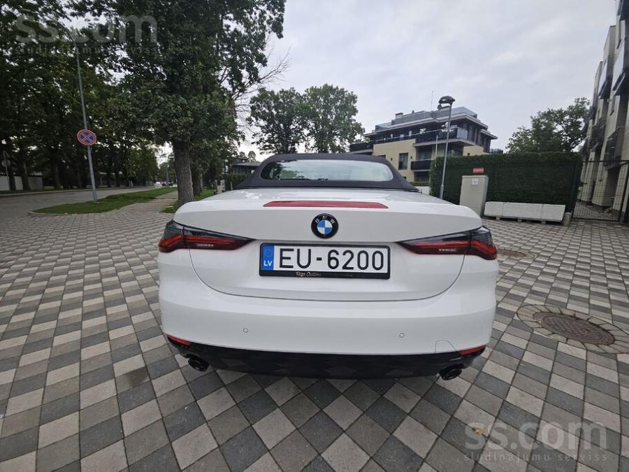 White BMW 420 2023 in Jurmala, with an engine capacity of 2.00 L and mileage of 34 thousand km for 39950 €, photo 4 on AUTOMOTO.COM.LV
