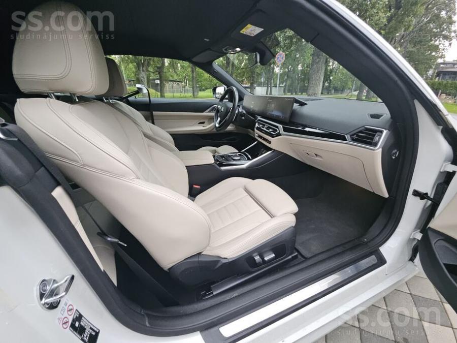 White BMW 420 2023 in Jurmala, with an engine capacity of 2.00 L and mileage of 34 thousand km for 39950 €, photo 24 on AUTOMOTO.COM.LV