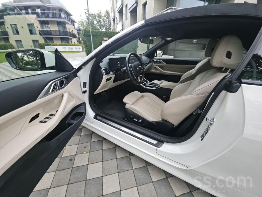 White BMW 420 2023 in Jurmala, with an engine capacity of 2.00 L and mileage of 34 thousand km for 39950 €, photo 28 on AUTOMOTO.COM.LV