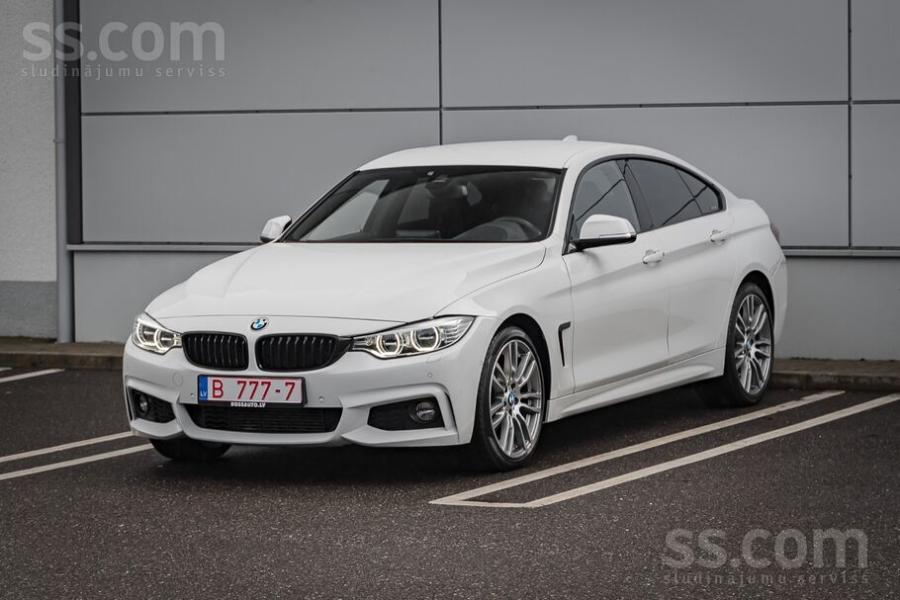 White BMW 420 2015 in Riga, with an engine capacity of 2.00 L and mileage of 209 thousand km for 17450 €, photo 1 on AUTOMOTO.COM.LV