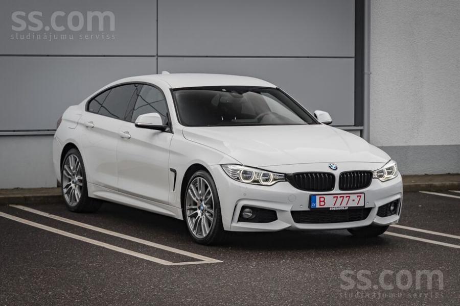 White BMW 420 2015 in Riga, with an engine capacity of 2.00 L and mileage of 209 thousand km for 17450 €, photo 4 on AUTOMOTO.COM.LV
