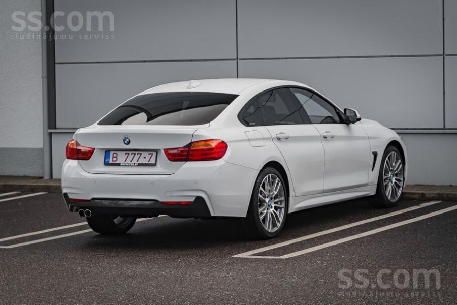 White BMW 420 2015 in Riga, with an engine capacity of 2.00 L and mileage of 209 thousand km for 17450 €, photo 5 on AUTOMOTO.COM.LV