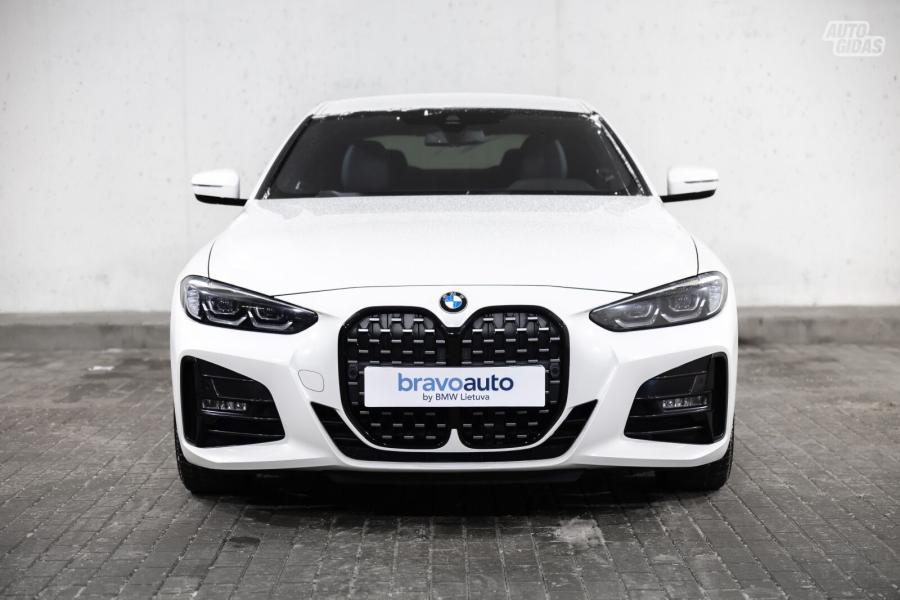 White BMW 420 2022 in Vilnius, with an engine capacity of 2.00 L and mileage of 81 thousand km for 32441 €, photo 2 on AUTOMOTO.COM.LV