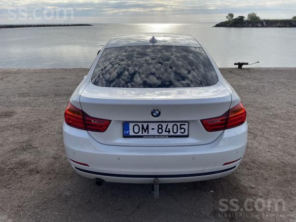 White BMW 420 2014 in Jurmala, with an engine capacity of 2.00 L and mileage of 216 thousand km for 13400 €, photo 4 on AUTOMOTO.COM.LV