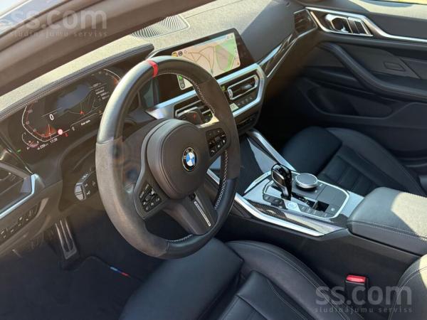 White BMW 420 2022 in Riga, with an engine capacity of 2.00 L and mileage of 22 thousand km for 43900 €, photo 7 on AUTOMOTO.COM.LV