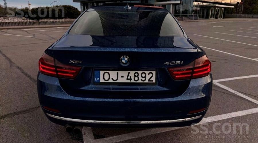 Blue BMW 428 2015 in Riga, with an engine capacity of 2.00 L and mileage of 155 thousand km for 12900 €, photo 9 on AUTOMOTO.COM.LV